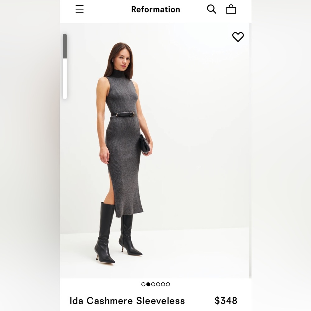 Reformation Ida Cashmere Dress - Gem